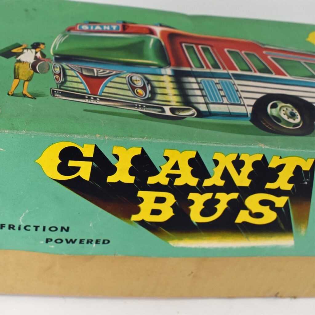 Yonezawa Giant Bus Friction Powered Toy with Box